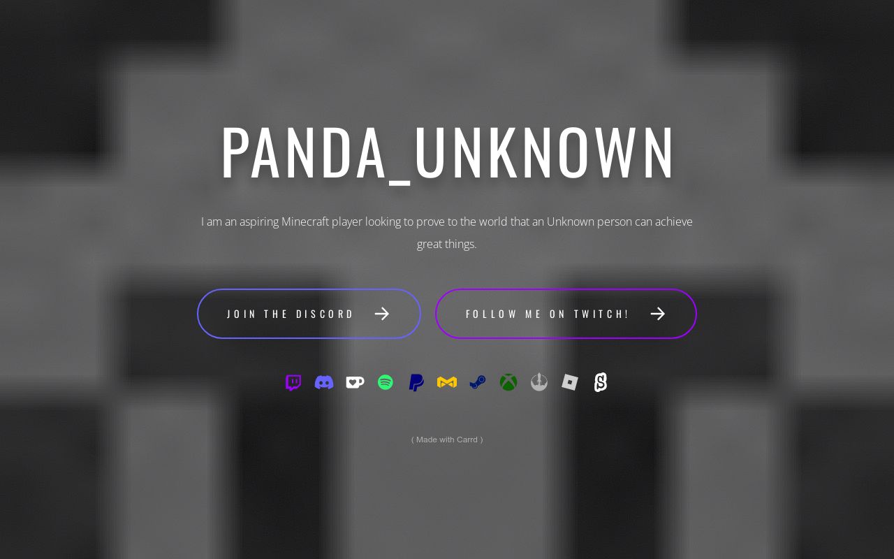 Panda_Unknown's Socials